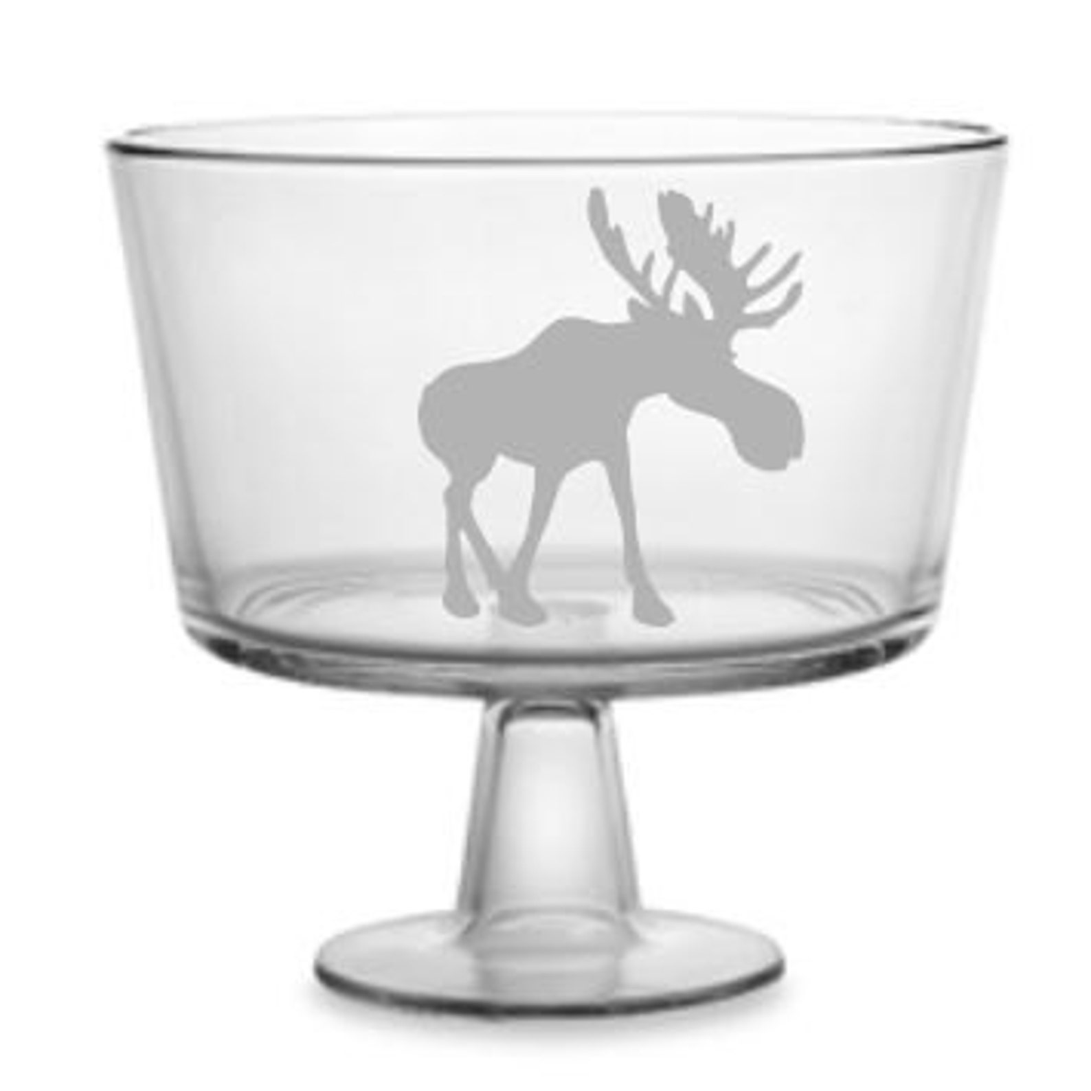 Moose Trifle Serving Bowl Sand Carved (sandblasted) Great for the Cabin ...
