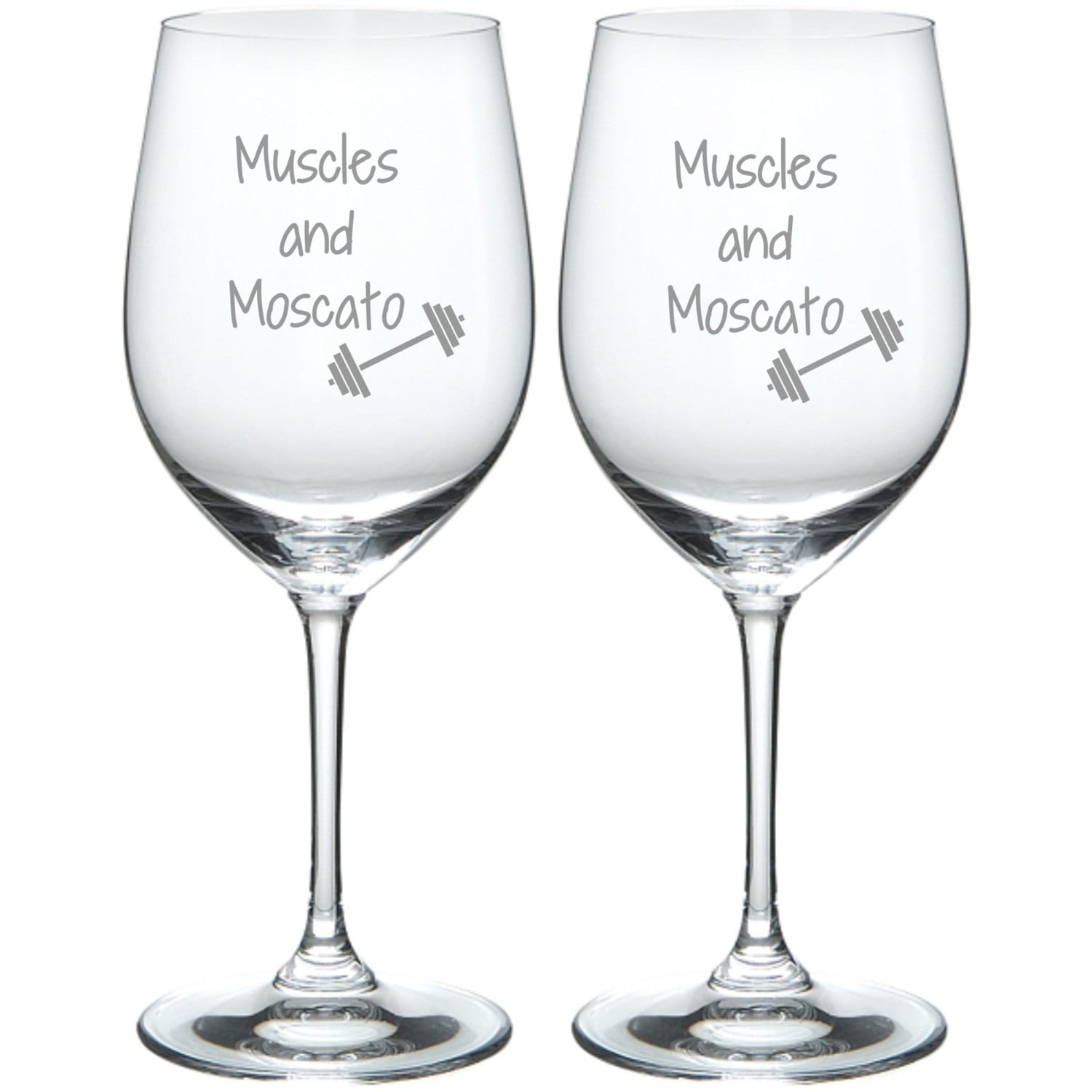 Muscles and Moscato Wine Glass FREE Personalization | Etsy