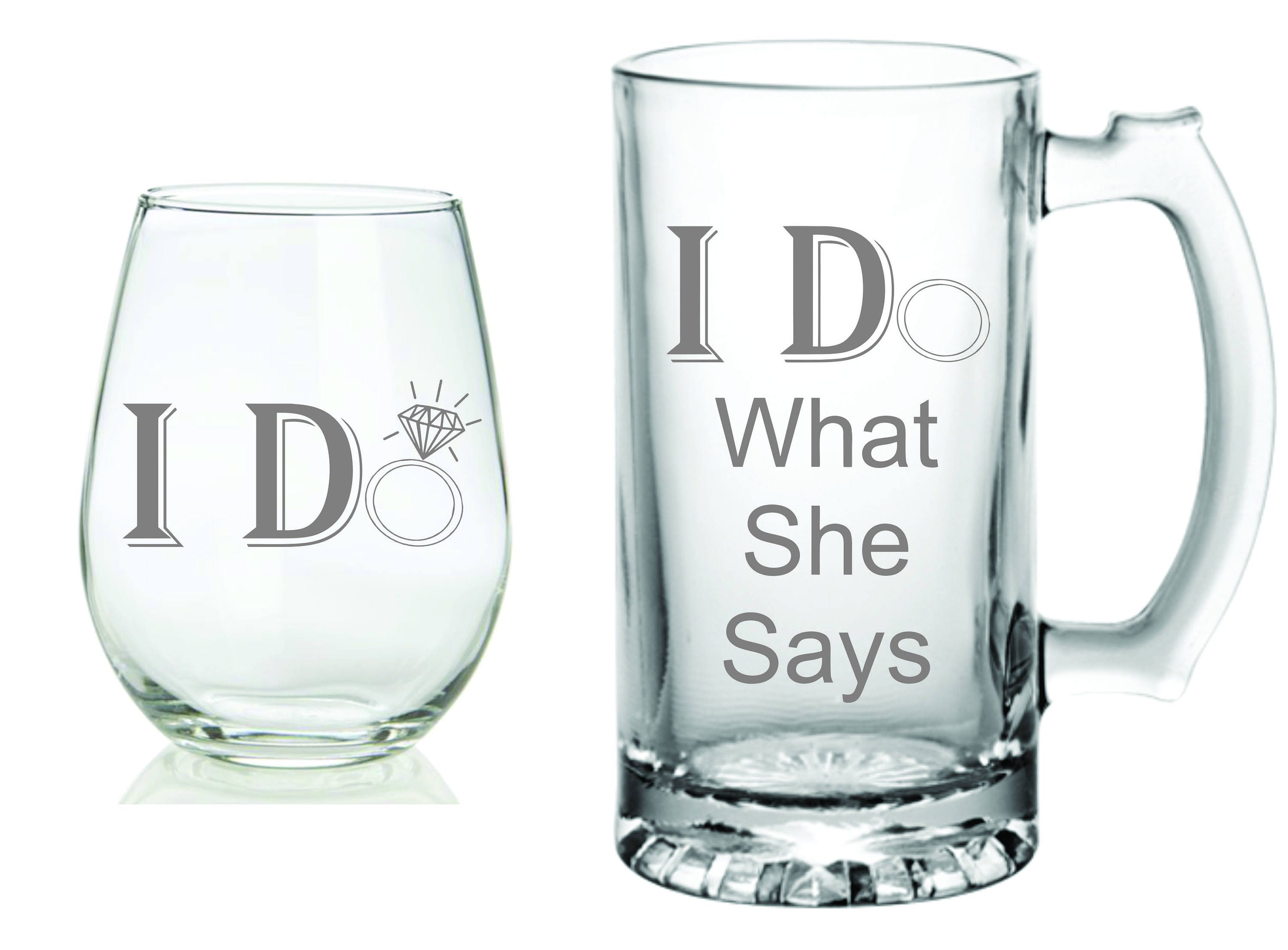Wedding Engagement Gift Set I Do & I Do What She Says FREE ...