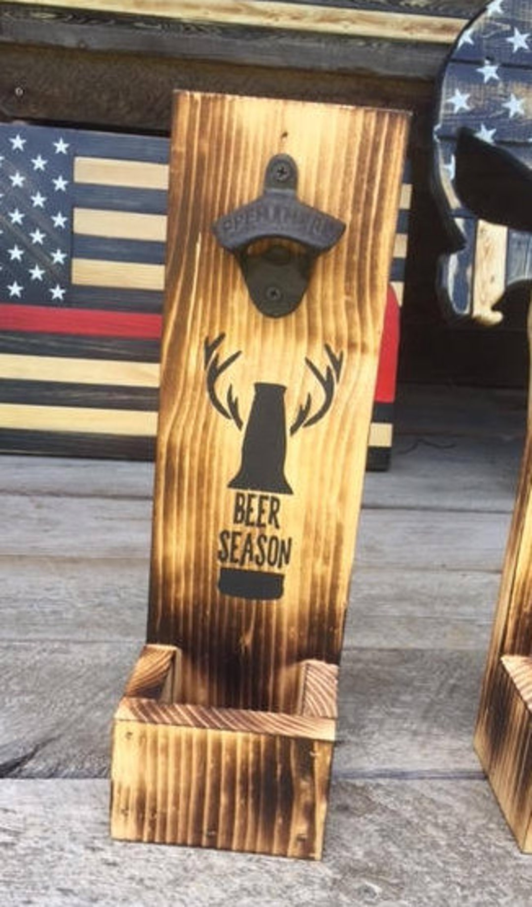 Rustic Beer Opener Beer Season or Personalize Your Saying for FREE - Etsy