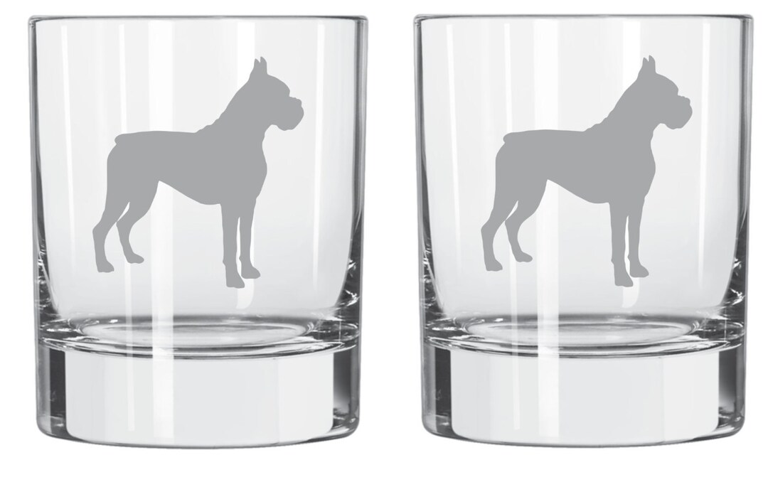 Boxer Glass FREE Personalization - Etsy