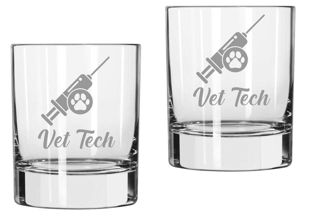 Veterinary Technician Vet Tech Veterinarian Glass FREE Personalization ...