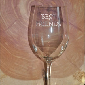 Best Friends Glass, Best Friend Gift, Best Friend Wine, Best Friend ...