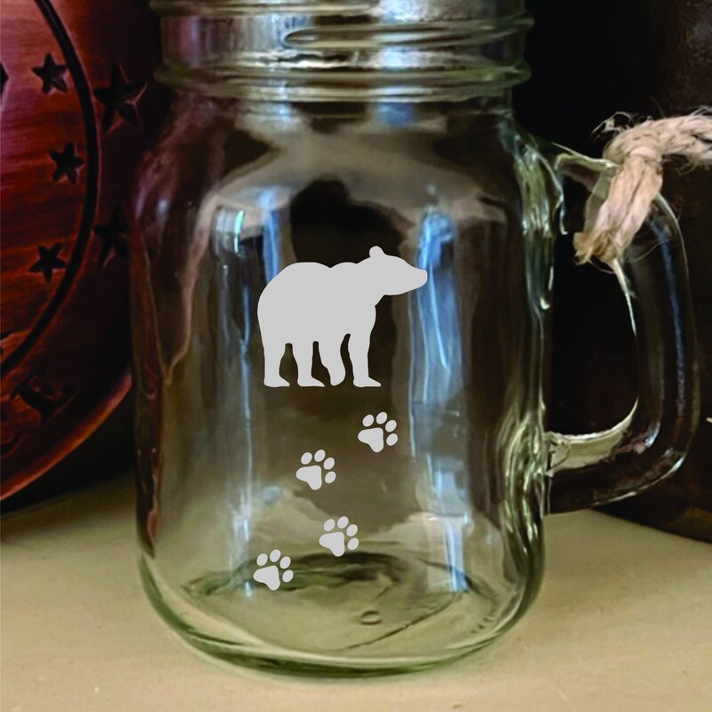 Glass Bear Jar - Etsy