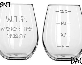 In It For The Long Run Running Glass FREE Personalization