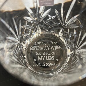 Adult Humor Glass, I Love Your Face Between My Legs, Whiskey, Gift to ...