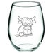 Highland Cow Adorable Glass Free Personalization, Cow Christmas Gift ...