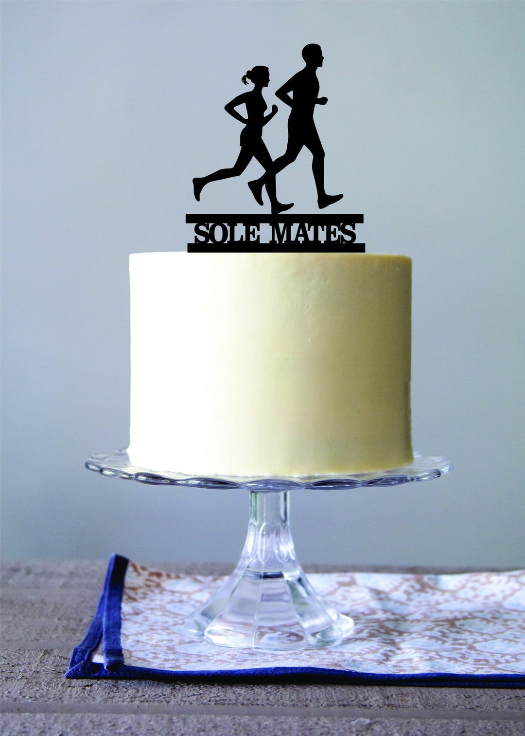 Wedding Cake Topper Couple Running Runner Sole Mates FREE ...