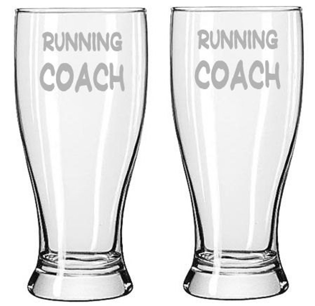 Running Coach Sand Carved (etched) Choice of Pilsner, Beer Mug, Pub ...