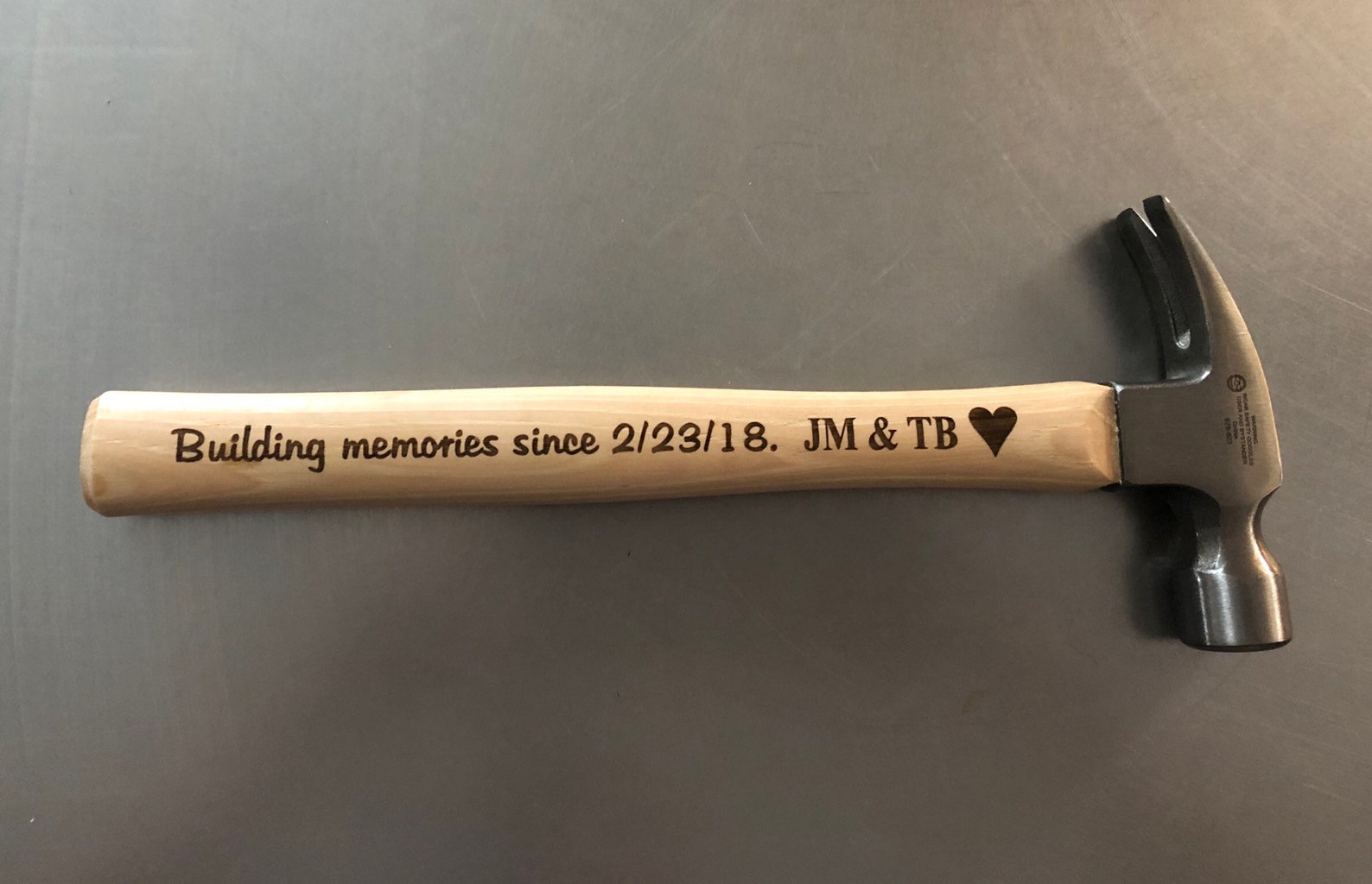 Laser Engraved Hammer Great for Valentine's Day, Weddings, Anniversary ...