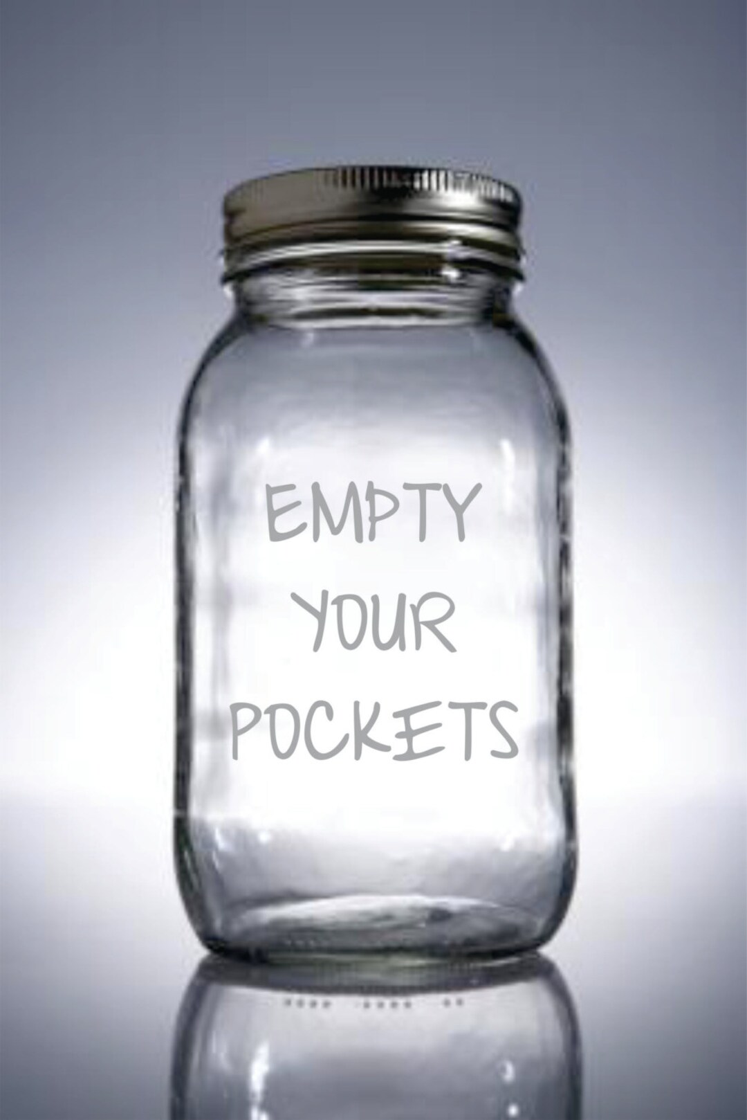 Empty Your Pockets Sand Carved Mason Jar etched - Etsy