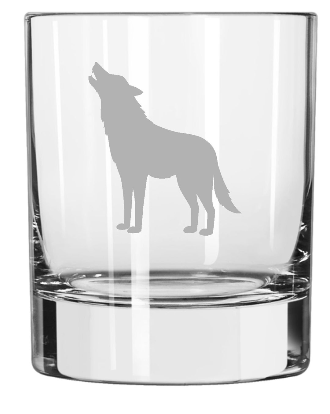 Wolf Glass Whiskey Wine Beer, Personalization Available, Cabin Decor ...