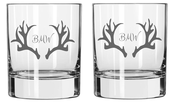Antler Glass FREE Personalization - Etsy