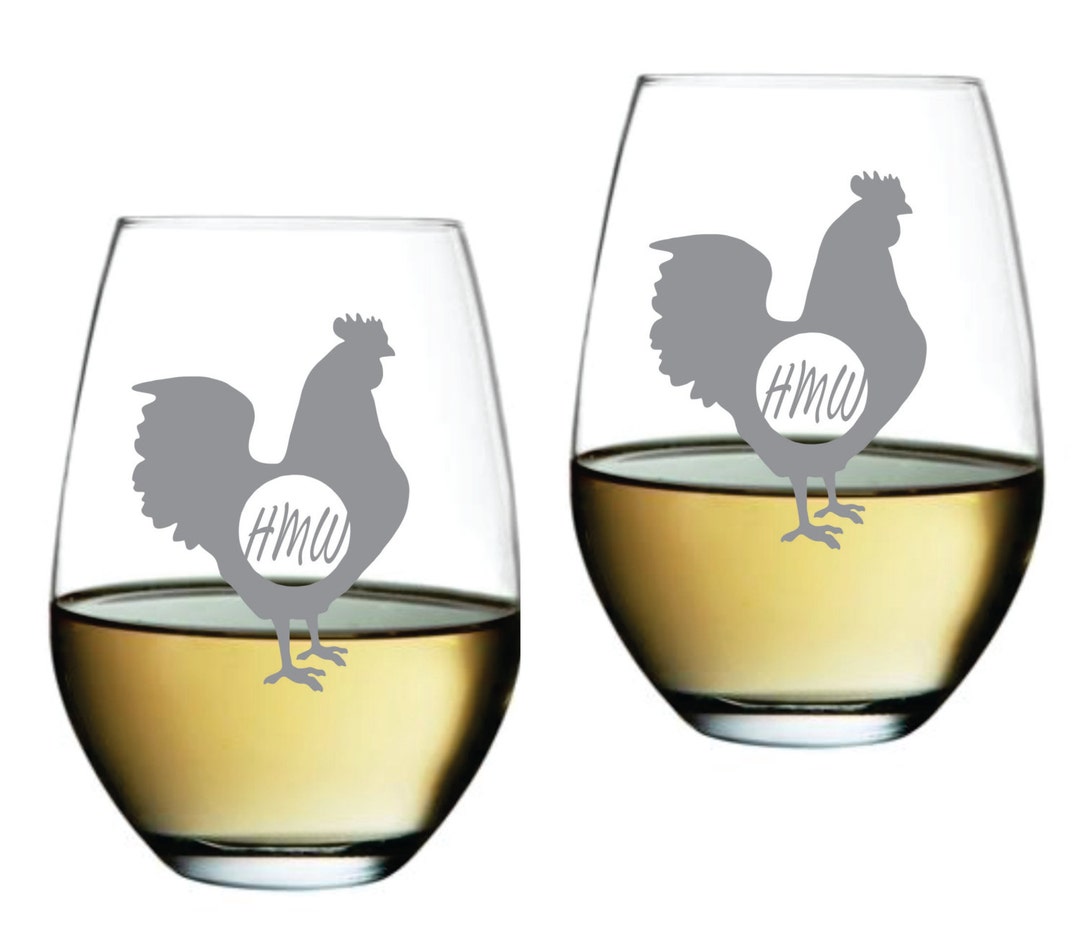 Gallo Monograma Vaso PERSONALIZACIÓN GRATUITA - Etsy España
