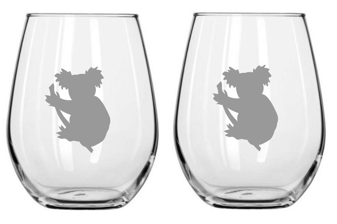 Koala Glass FREE Personalization - Etsy