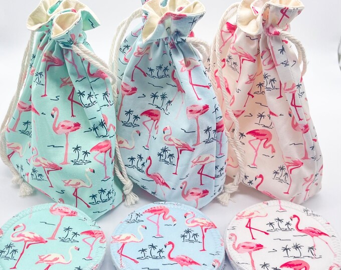 Assorted Print Cotton Flannel Face Rounds, 7 Day Pack, Reusable Makeup ...
