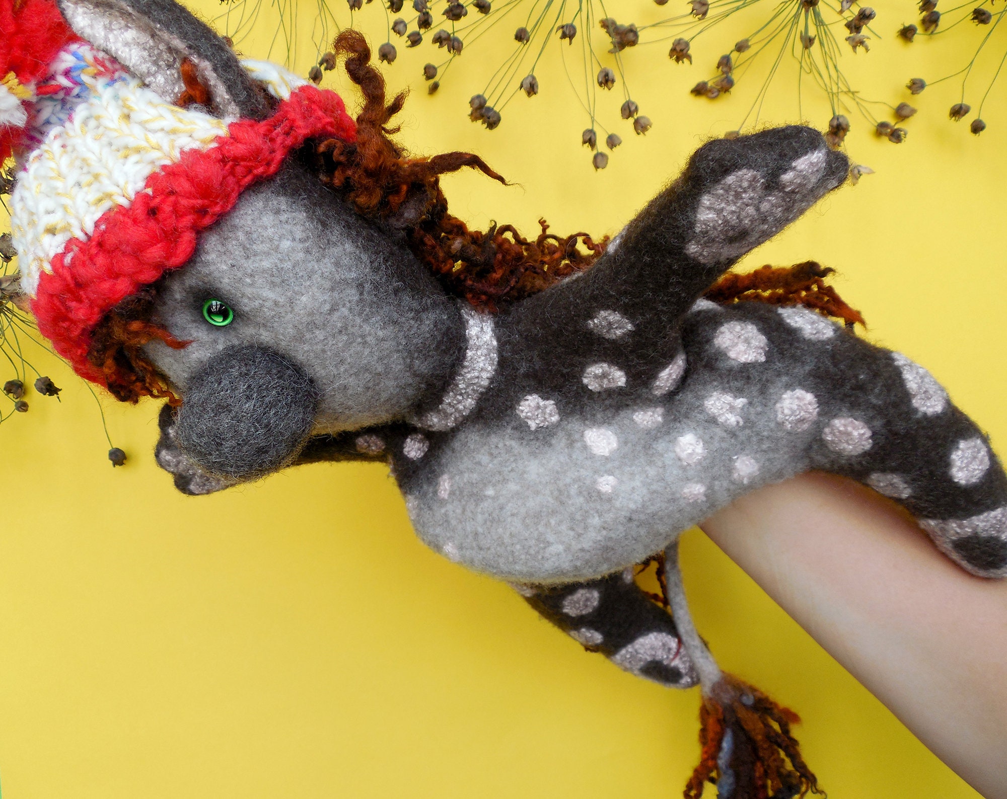 Felted Doll Bibabo. Hand Puppet Glove. Companion Toy. - Etsy