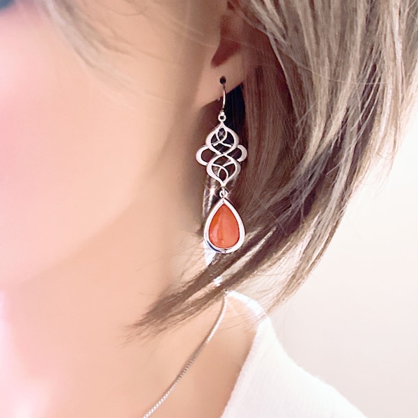 Orange Earrings - Etsy
