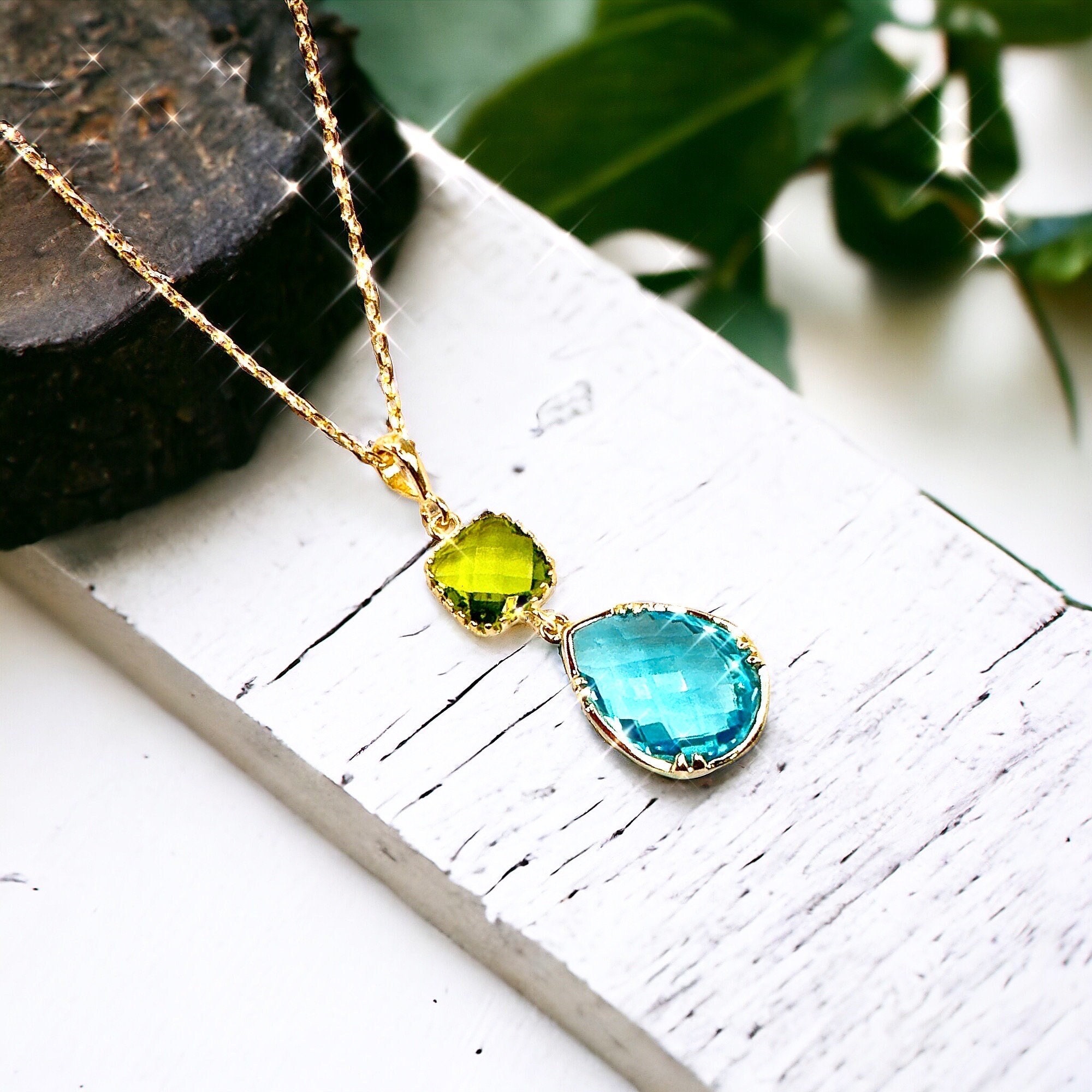 Green topaz necklace store