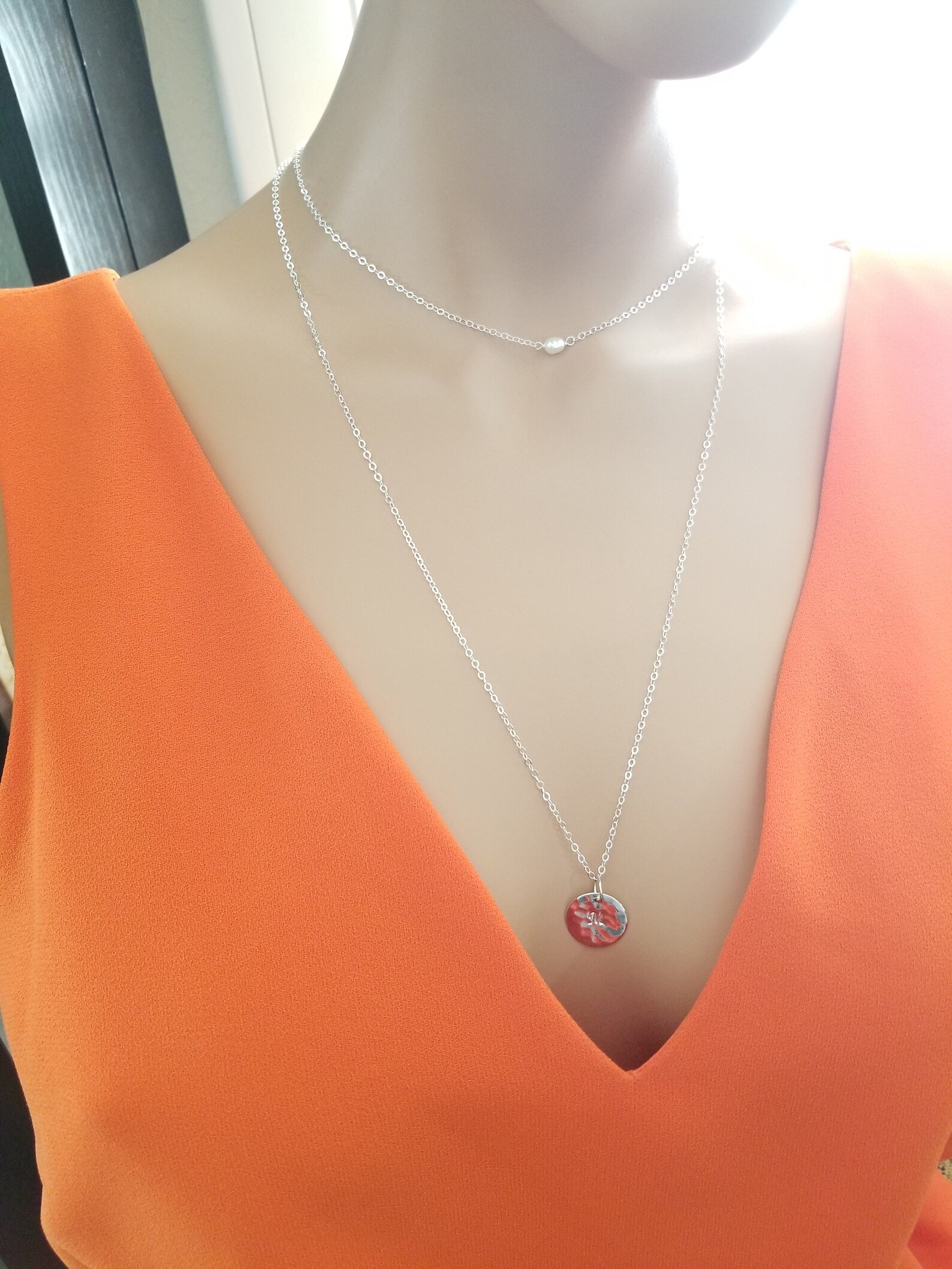 Layering Necklaces Tiny Freshwater Pearl Choker Necklace Etsy