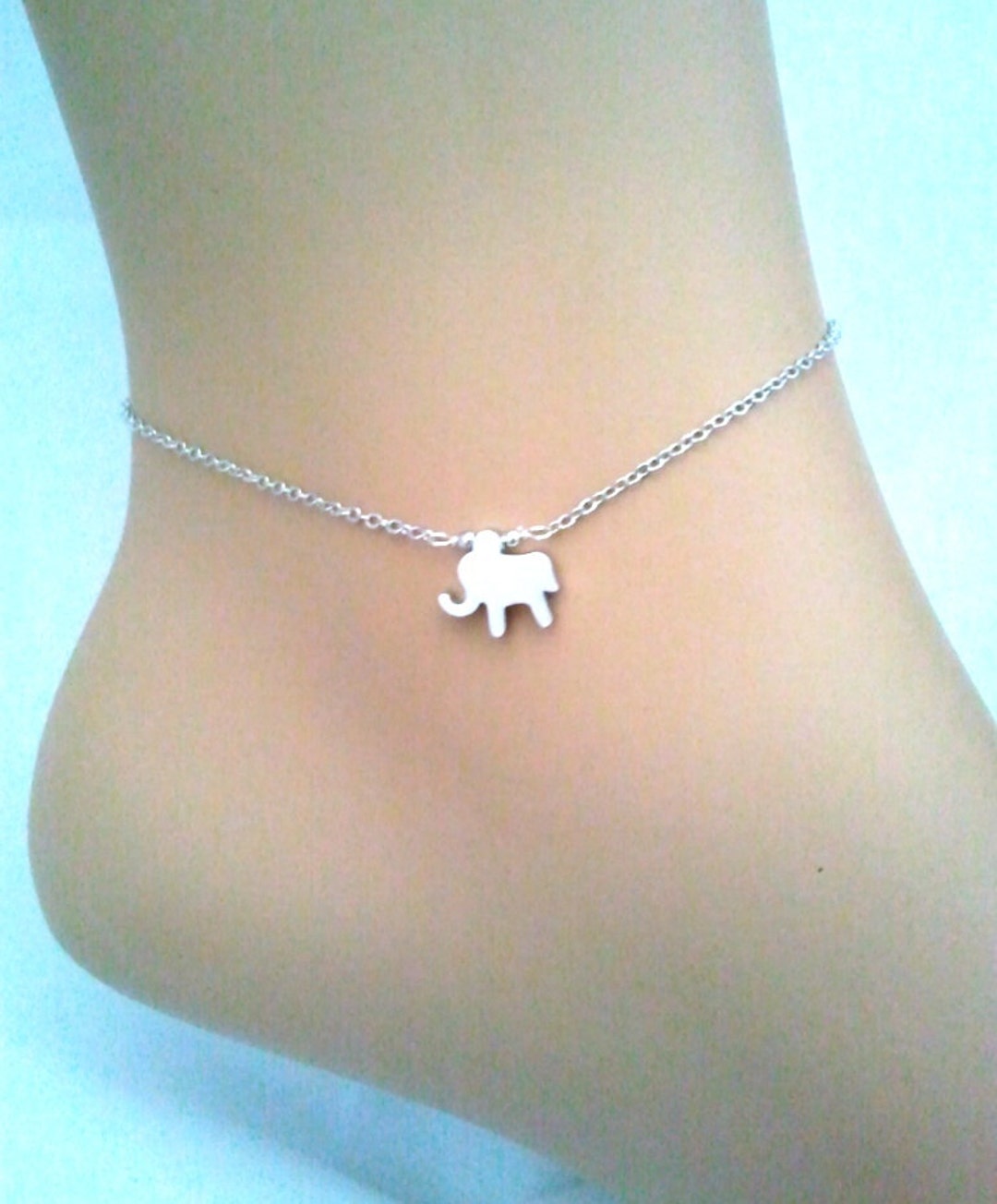 Elephant Anklet: Rose Gold Lucky Charm Bracelet - Etsy