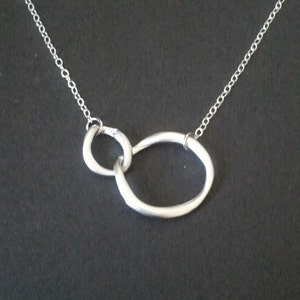 Interlocking Necklace Silver Gold Infinity Love Circle Necklace - Etsy