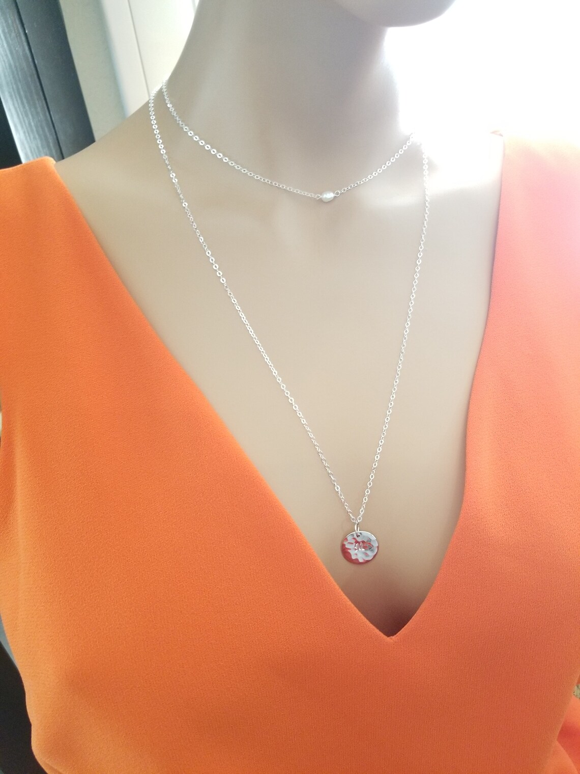Layering Necklaces Tiny Freshwater Pearl Choker Necklace Etsy