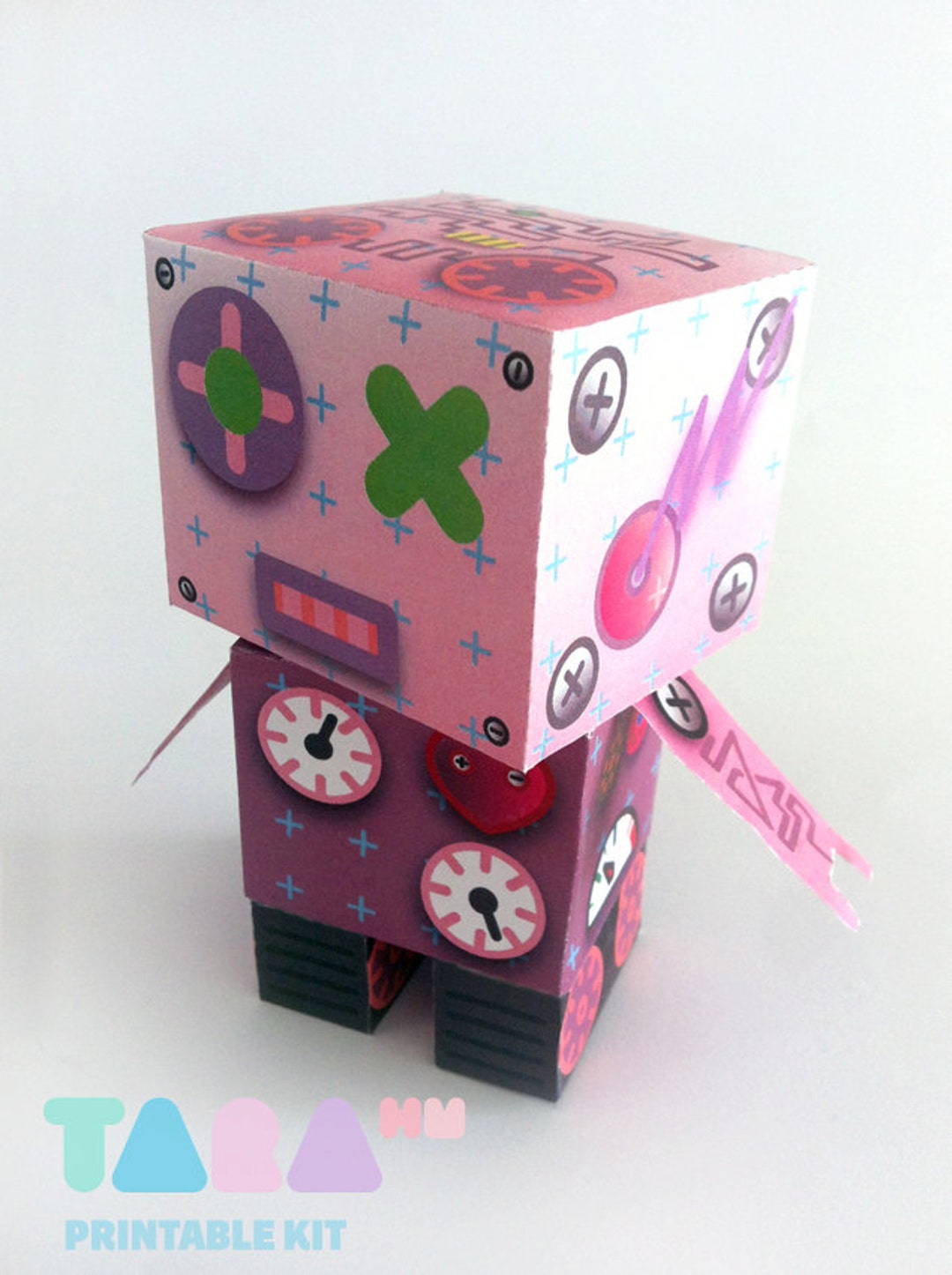 DIY Printable Cutout Robot, DIY Paper Toy, Printable Robot, Positive ...