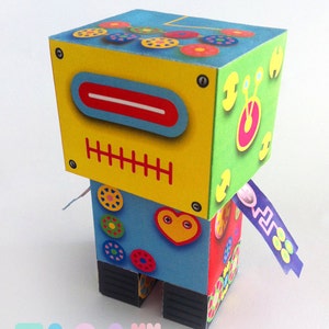 DIY Printable Cutout Robot, DIY Paper Toy, Printable Robot, Fluor Bot ...