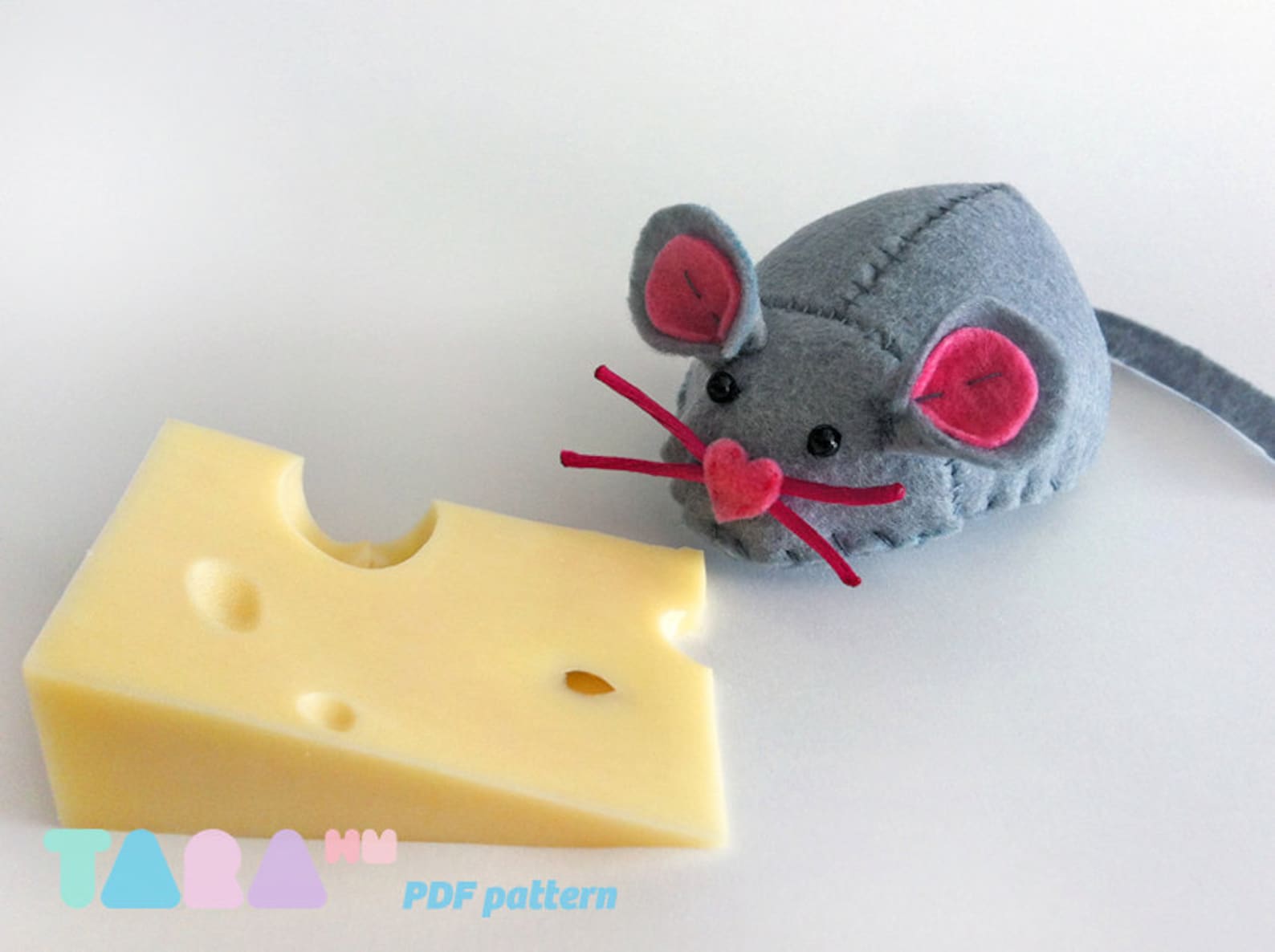 DIY Felt Pattern Mouse, Fabric Mouse Toy, Instant Download Taramouse ...
