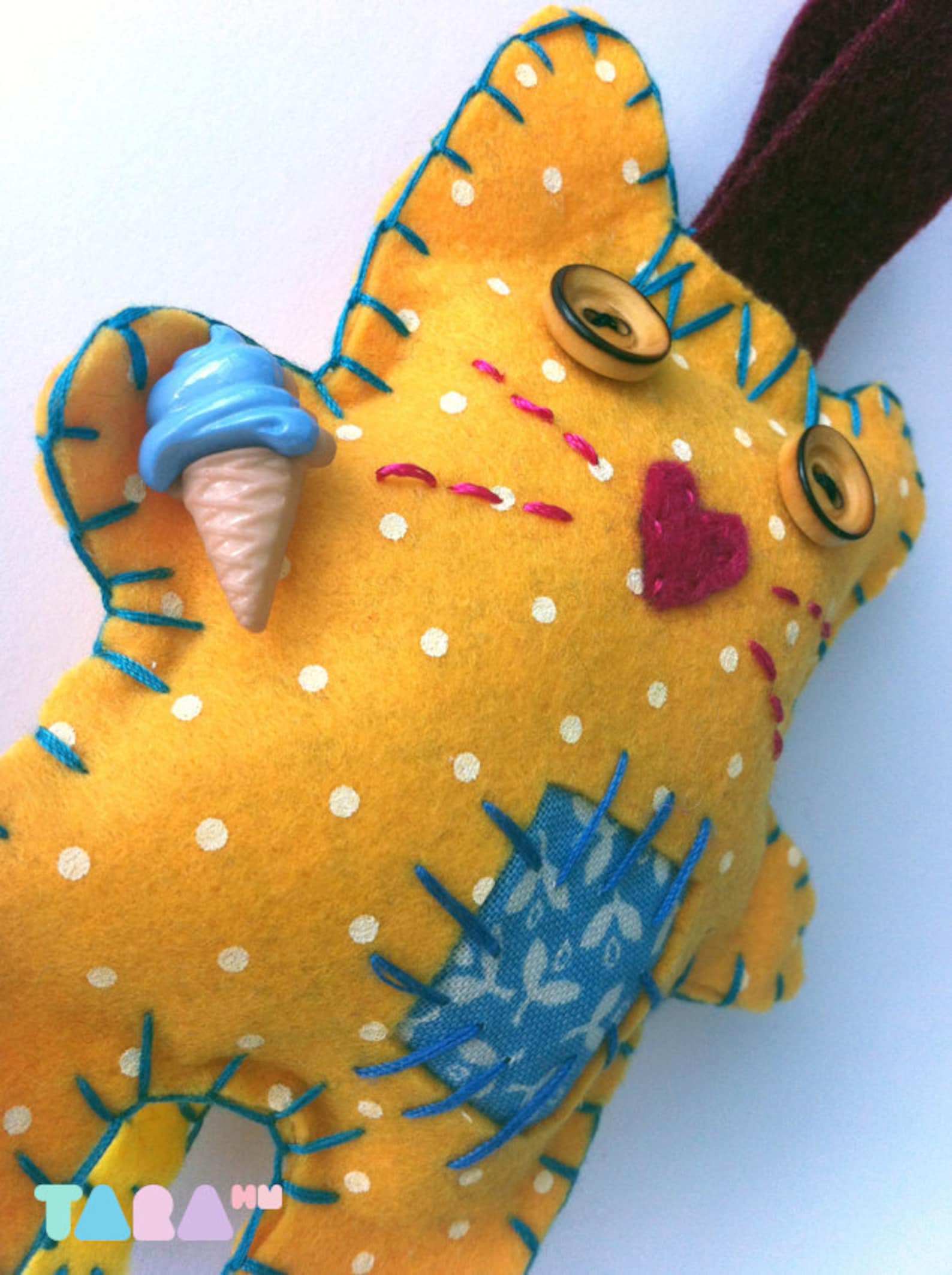 DIY Felt Pattern Cat With Patches, Fabric Cat Toy, PDF Instant Download ...
