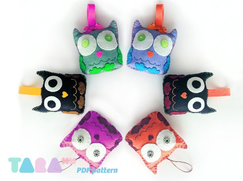 DIY Felt Pattern Owl, Fabric Owl, PDF Sewing Pattern, Instant Download ...