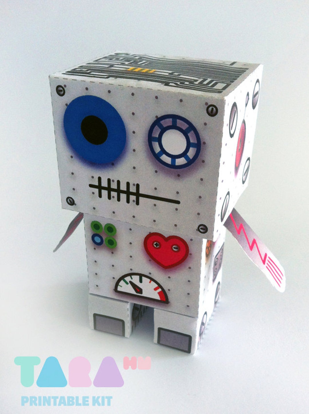 DIY Printable Cutout Robot, DIY Paper Toy, Printable Robot, Metal Bot ...