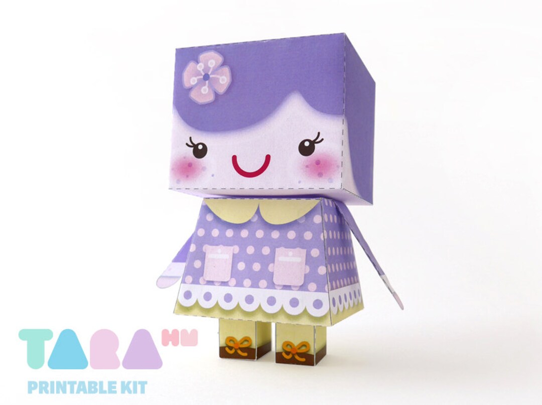 DIY Printable Cutout Doll, DIY Paper Doll, Kawaii Printable Doll ...