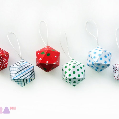 DIY Christmas Balls Set of 6 Printable Cutout Printable - Etsy