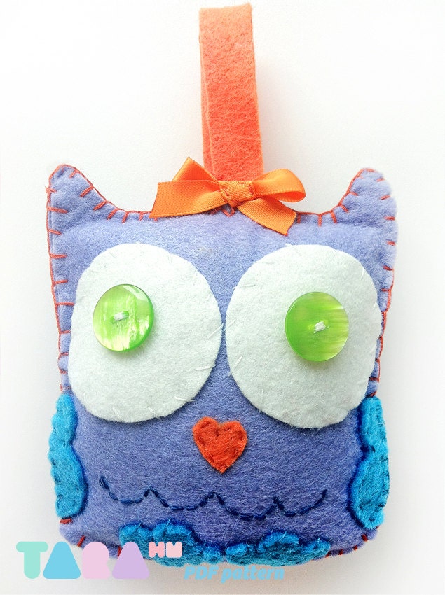 DIY Felt Pattern Owl, Fabric Owl, PDF Sewing Pattern, Instant Download ...