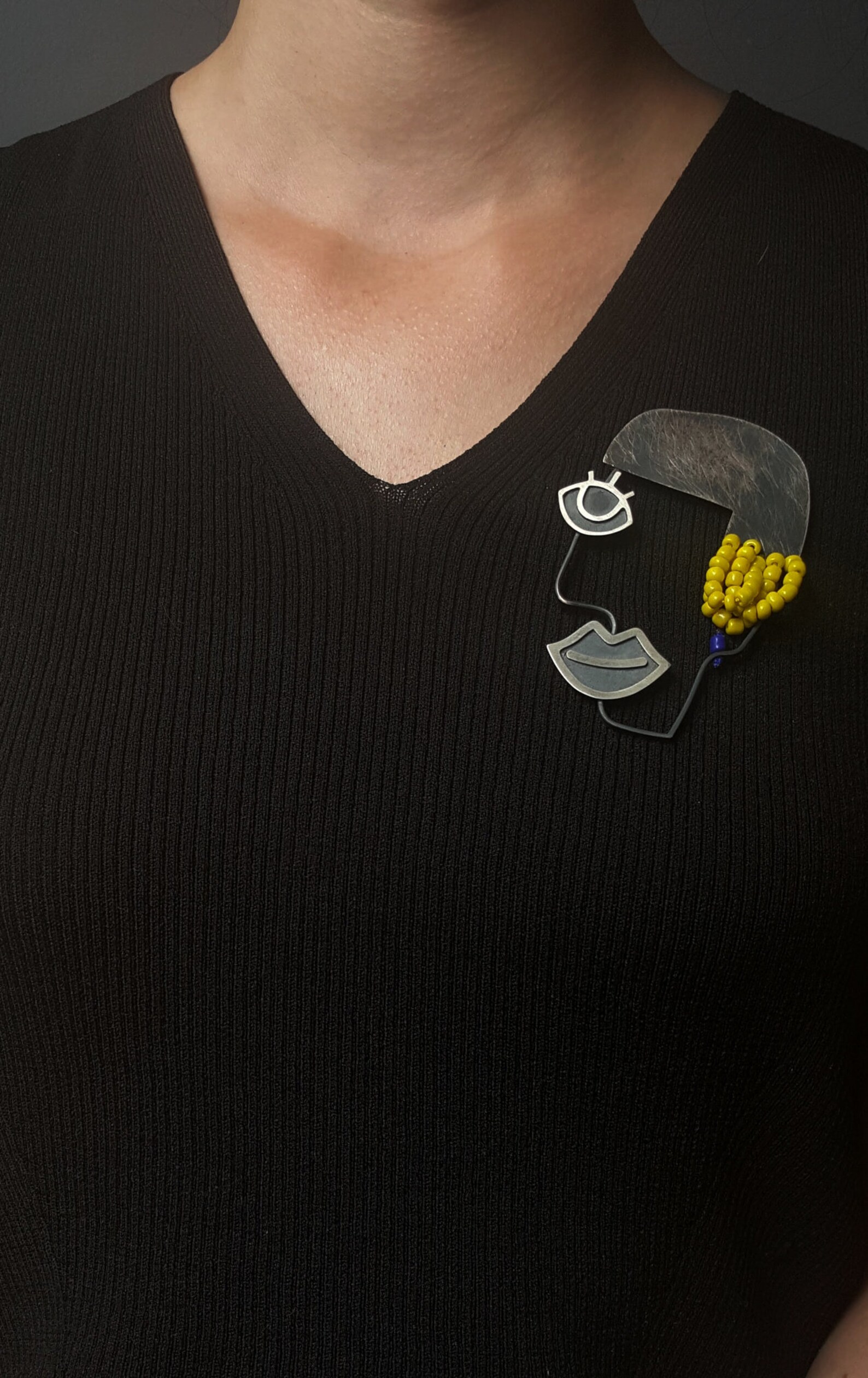 Silver Face Brooch Sterling Silver Face Jewelry Fun - Etsy