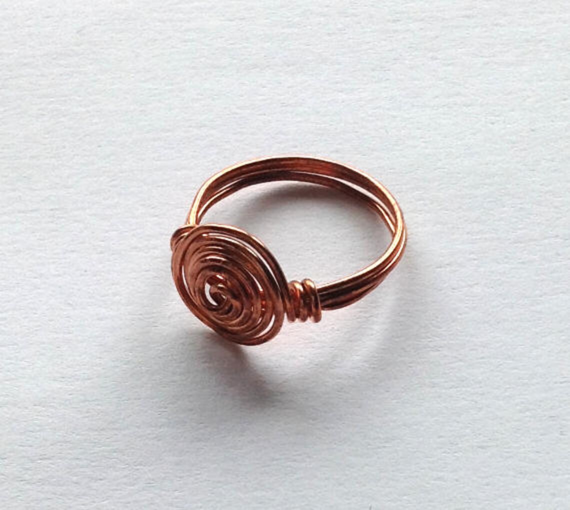 Copper Spiral Ring | Etsy