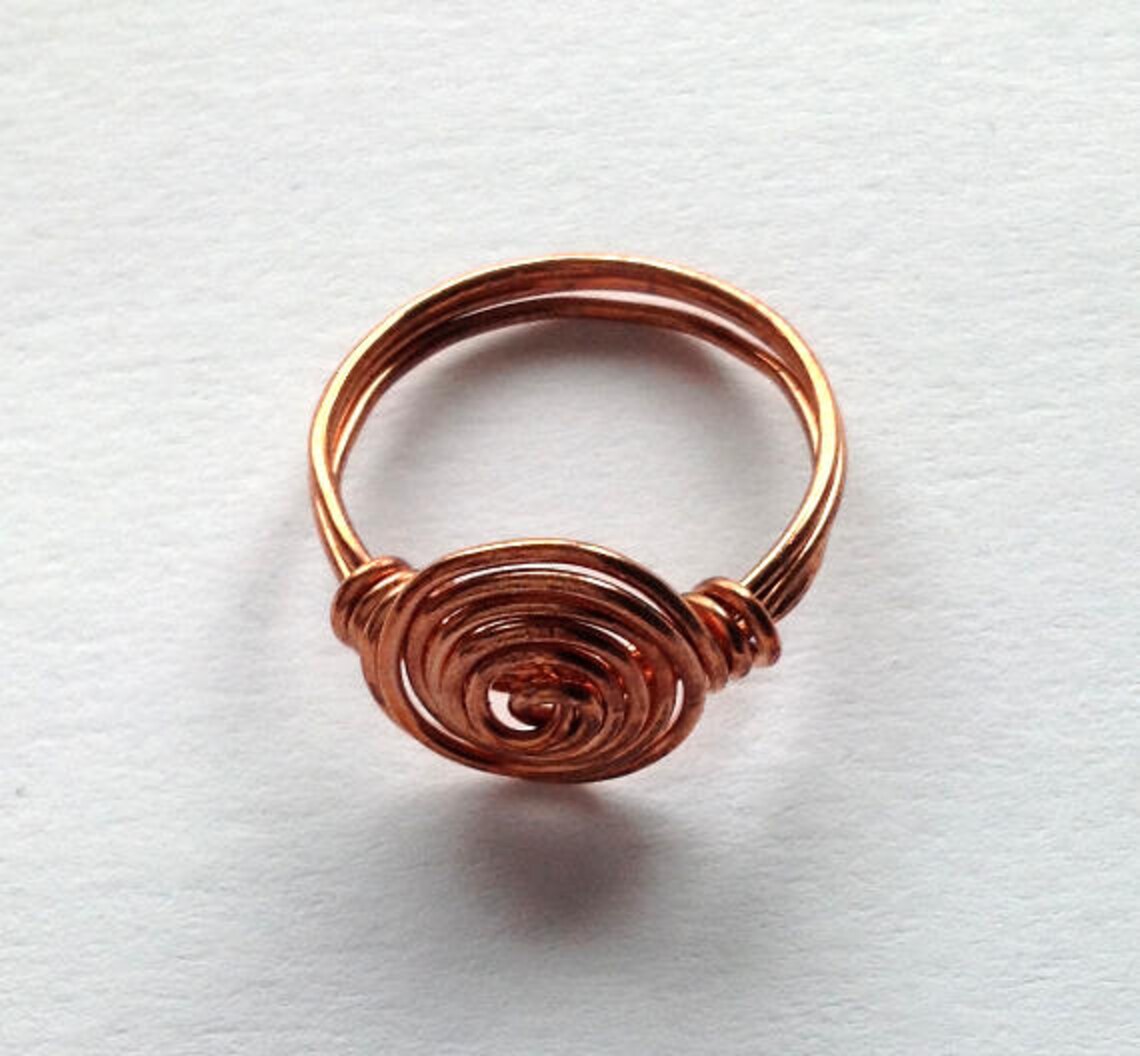 Copper Spiral Ring | Etsy