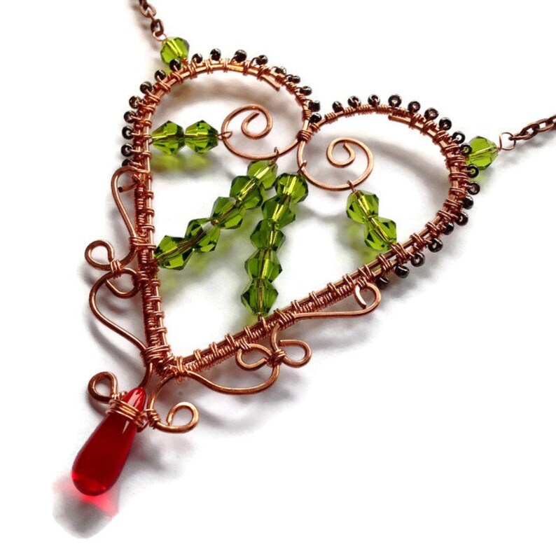 Filigree Heart Necklace Tutorial Jewelry Wire Wrapping | Etsy