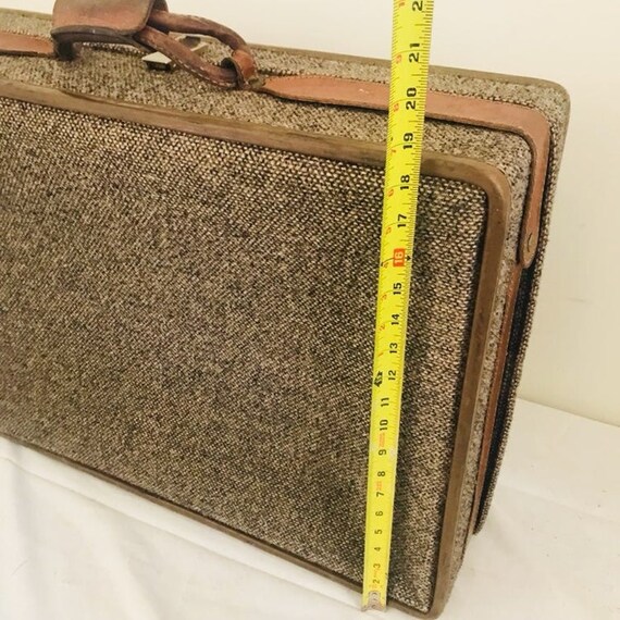 Hartmann Vintage Tweed Suitcase with Garment Hanger - Gem