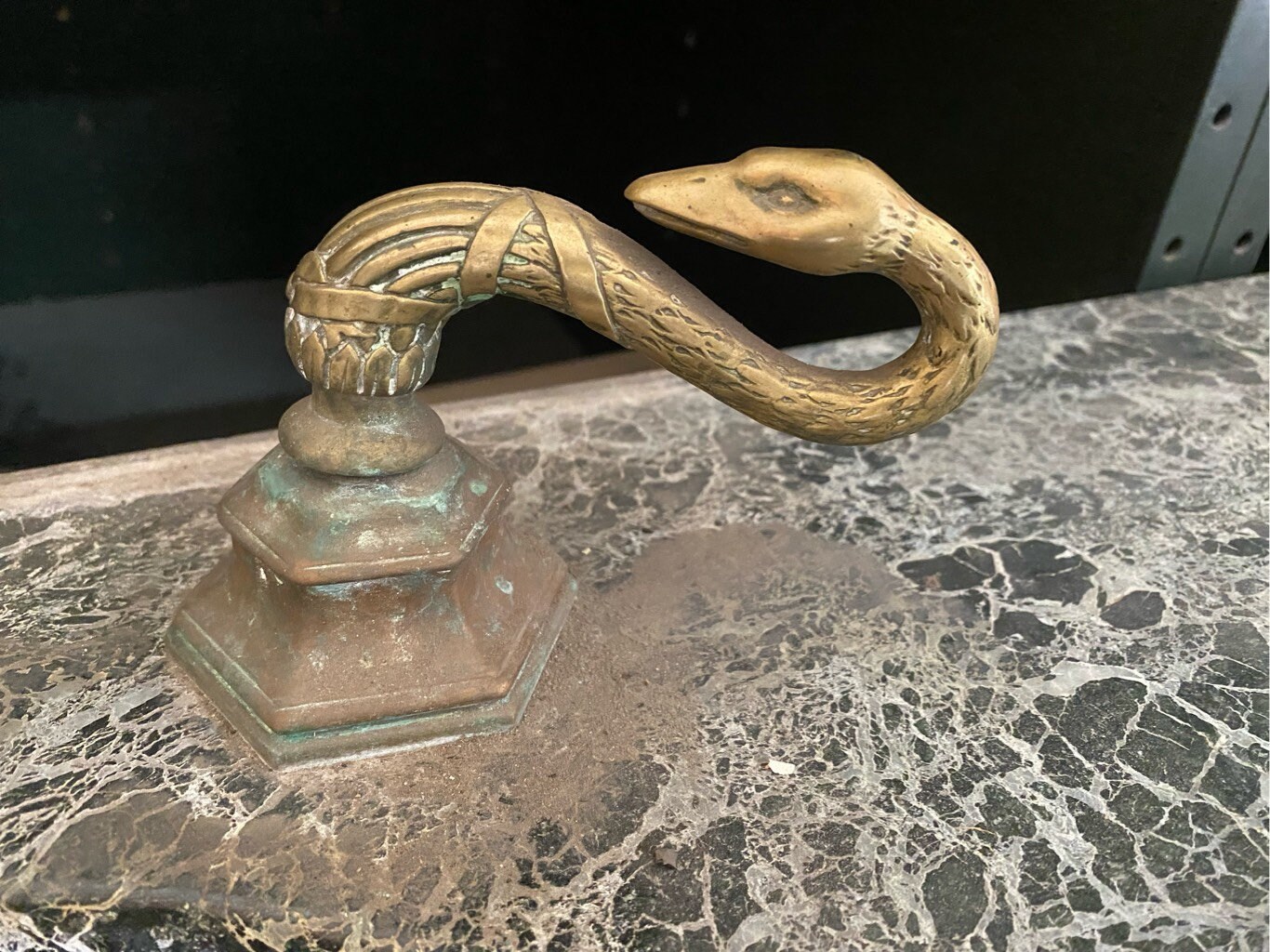 Early 20th Century Empire French Style Bathroom Vanity Brass Snake ...