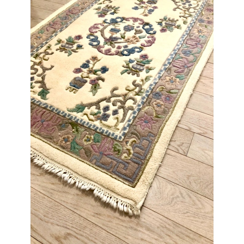 Vintage Ethan Allen Chinese Wool Area Rug 4 Ft X 6 Ft - Etsy