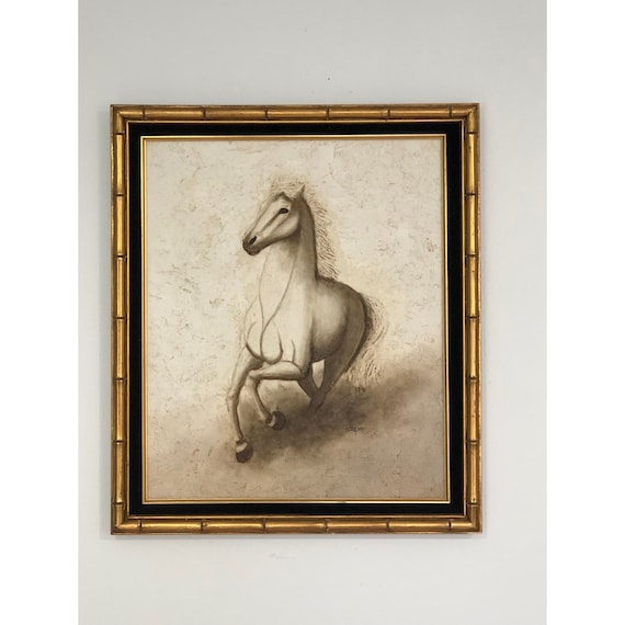 Vintage Lydia Cooper Oil Painting Textured Horse Equestrian - Etsy