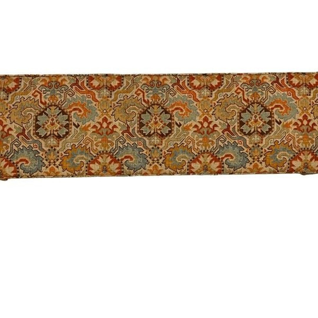 Persia Design Custom Made Window Cornice With Two Curtains 40” W X 88 ...