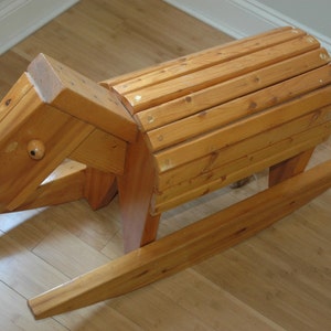 VINTAGE Rocking Dog Wood Craftsman Children's Primitive High Quality ...