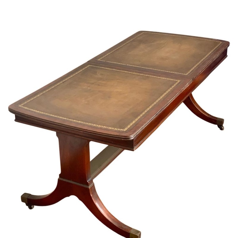 Leather Top Table - Etsy