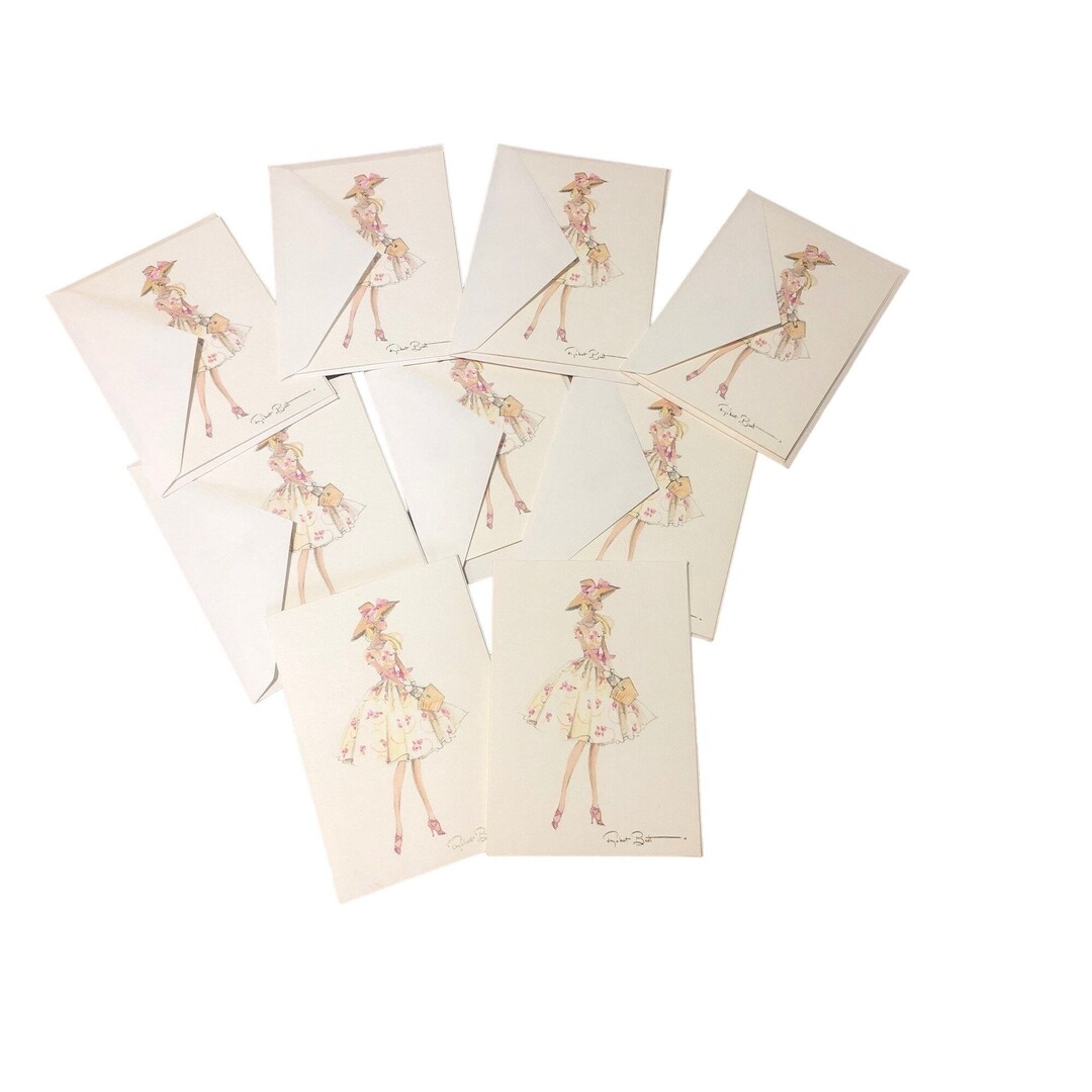 Barbie Garden Party by Robert Best Card Graphiquedefrance Set of 9 VTG ...