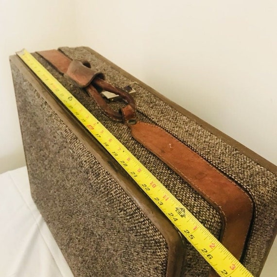 Hartmann Vintage Tweed Suitcase with Garment Hanger - Gem