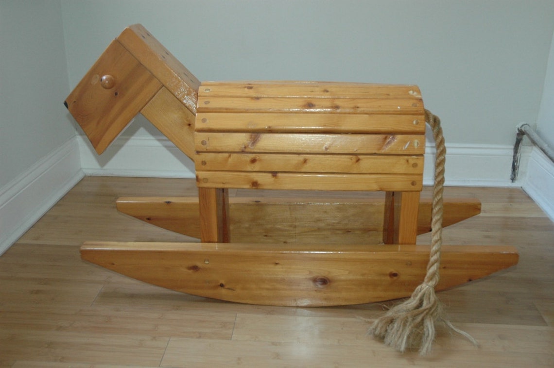 VINTAGE Rocking Dog Wood Craftsman Children's Primitive - Etsy